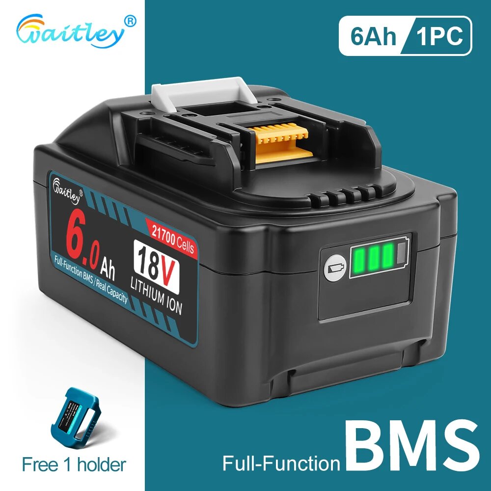 Аккумулятор Waitley для Makita 18 В 6/8 Ач 21700 1 PC 6Ah battery