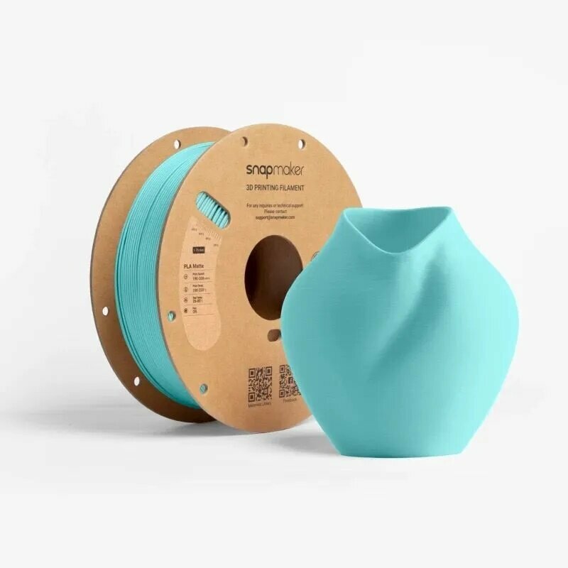 Snapmaker Матовый PLA для аксессуаров 3D принтера, текстурированный, прочный и легко очищаемый (Sky Blue 1 кг)