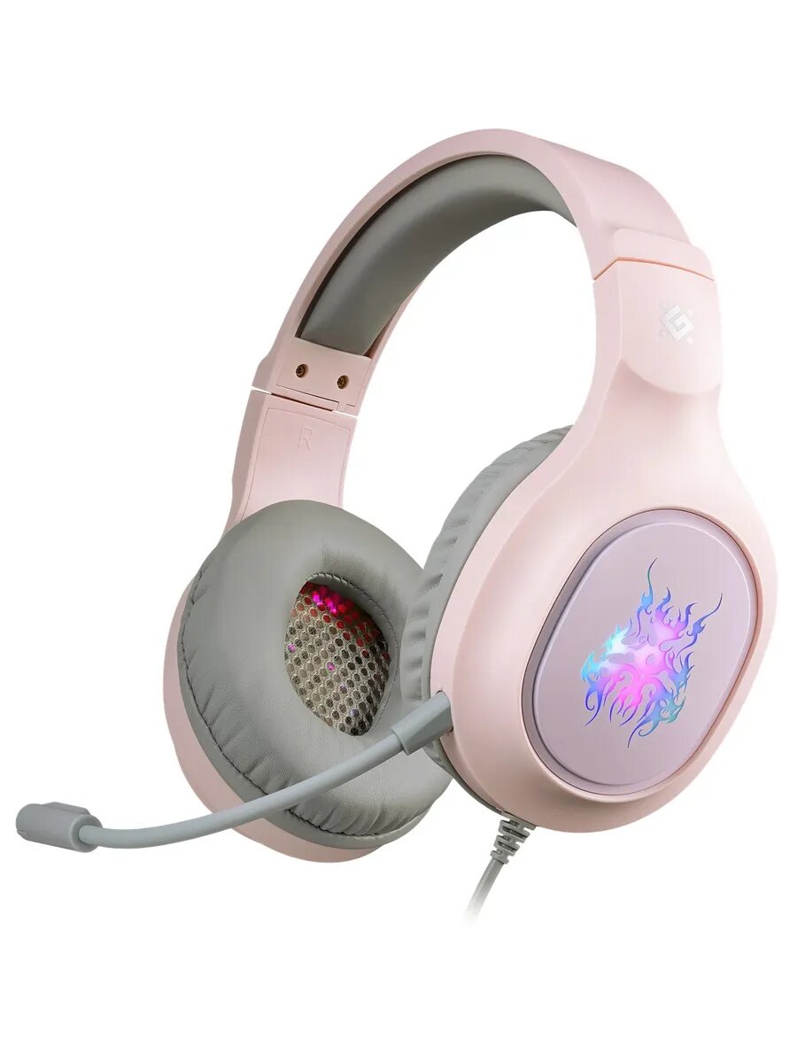 Гарнитура игровая с микрофоном Fury розовый