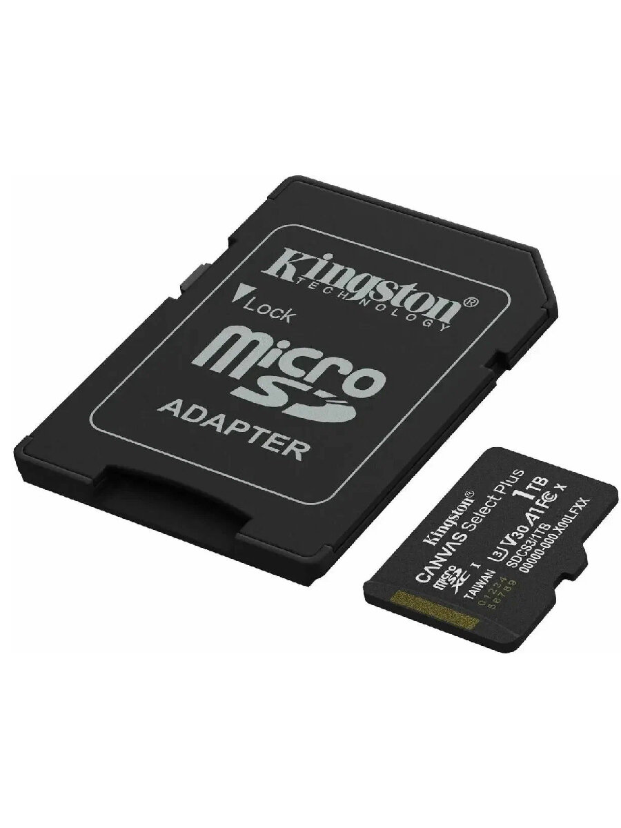 Флеш карта microSDXC 1Tb Kingston SDCS3/1Tb Canvas Select Plus + adapter