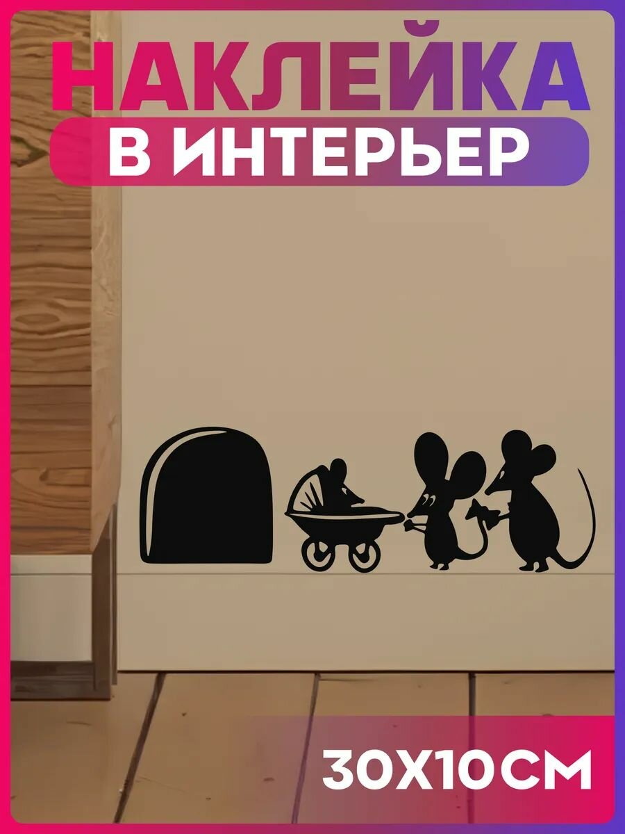 Наклейка на стену интерьерная Крысы