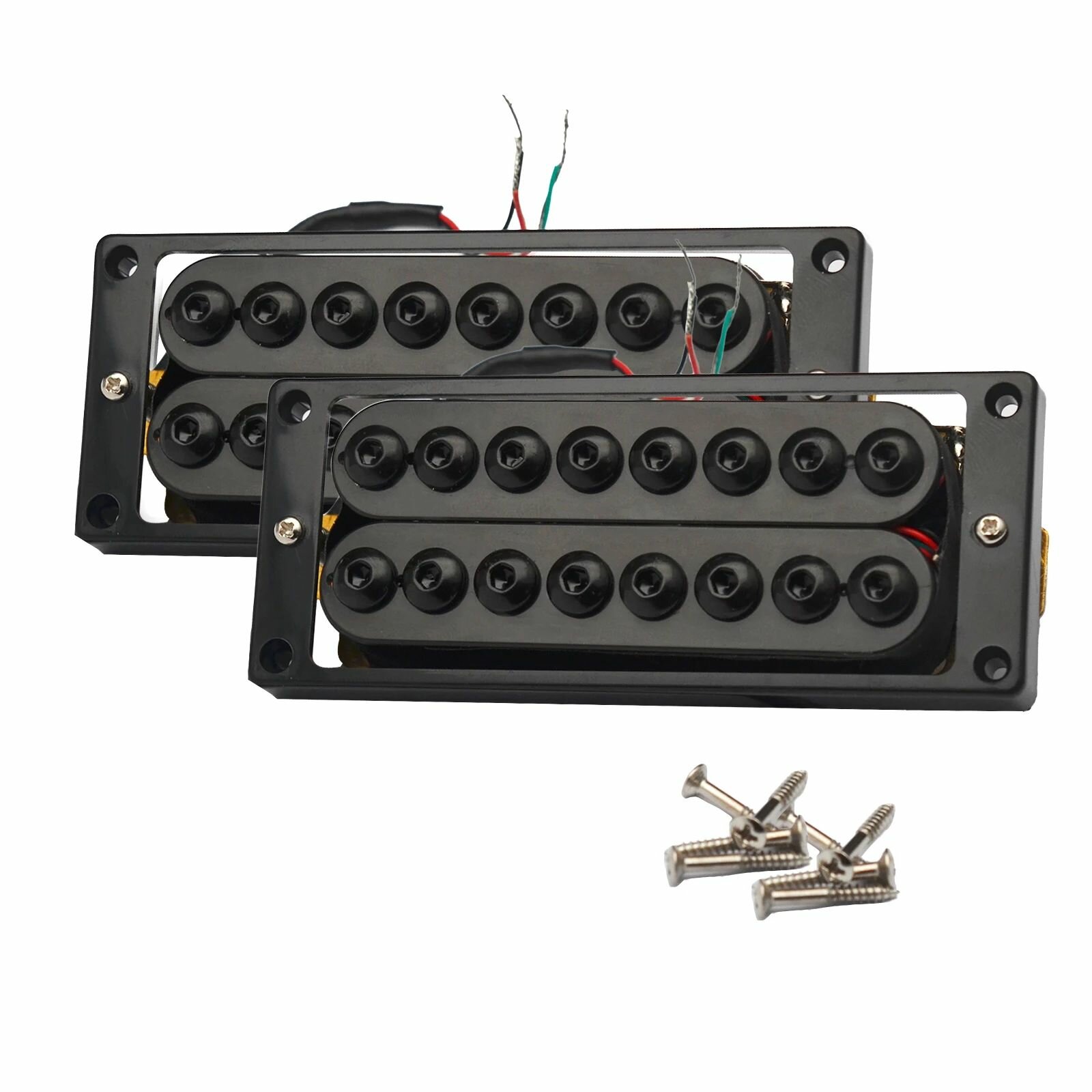 8-струнная электрогитара, хамбакер, двойной звукорежиссер с большим шестигранником, регулируемый винт, разделение катушек, детали для гитары N10K / B15K, черный цвет