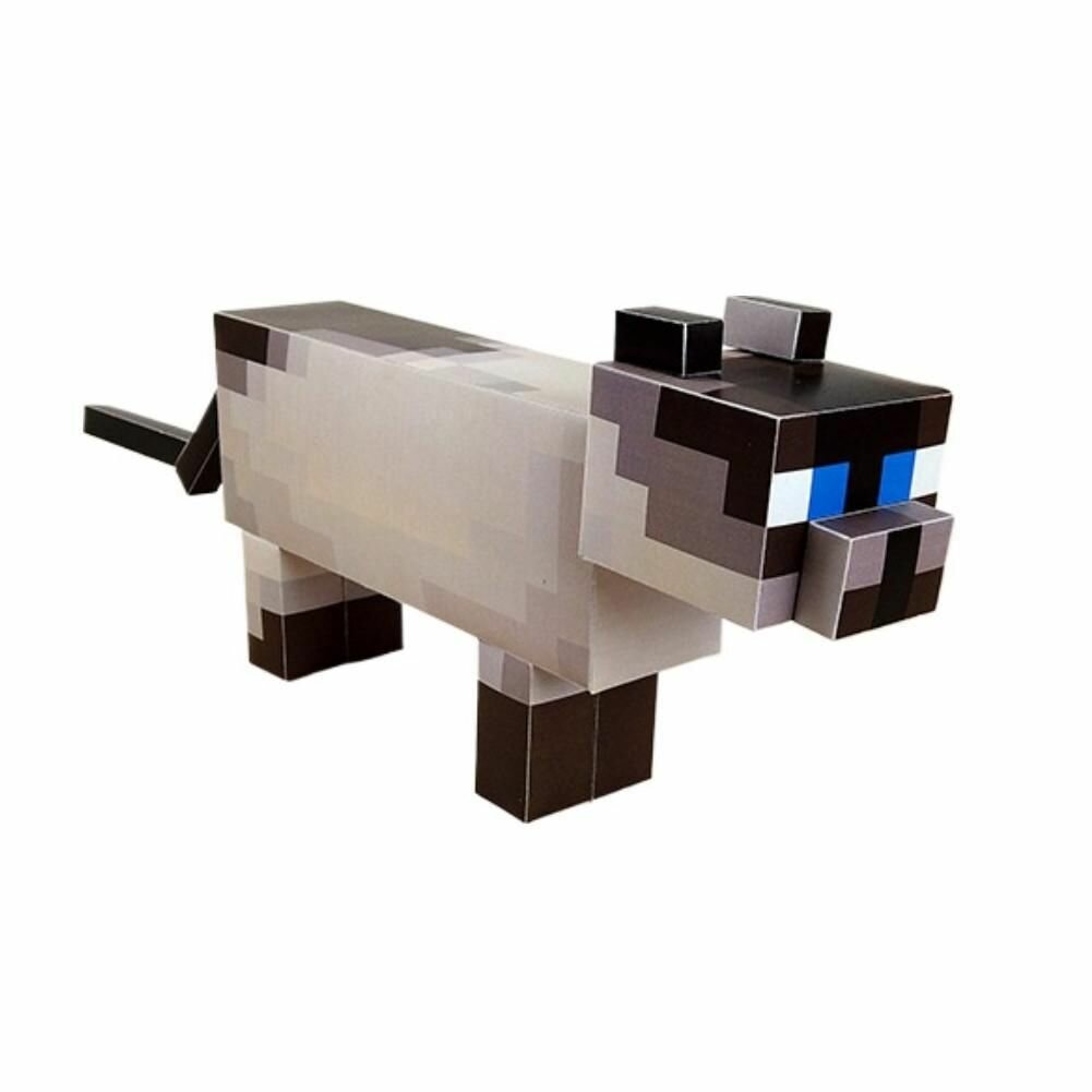 Бумажная модель кошки, 3D пазл трехцветная сиамская рэгдолл и рыжий кот в пиксельном стиле, декор для студенческого общежития, творческий подарок