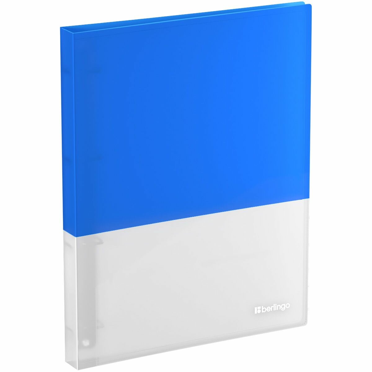 Папка на 4-х кольцах Berlingo Semicolor (А4, 24мм, 700мкм, D-кольца, с внутр. карманом) голубая (RB4_4D972)