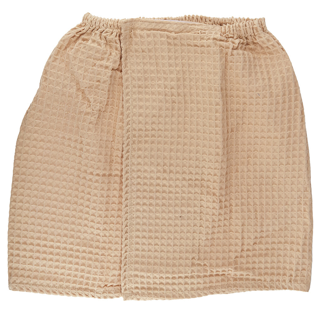 Килт мужской Домашняя Мода “лен”, для бани и сауны, вафельная, хлопок 100%, 145х60 см (Килт-1)