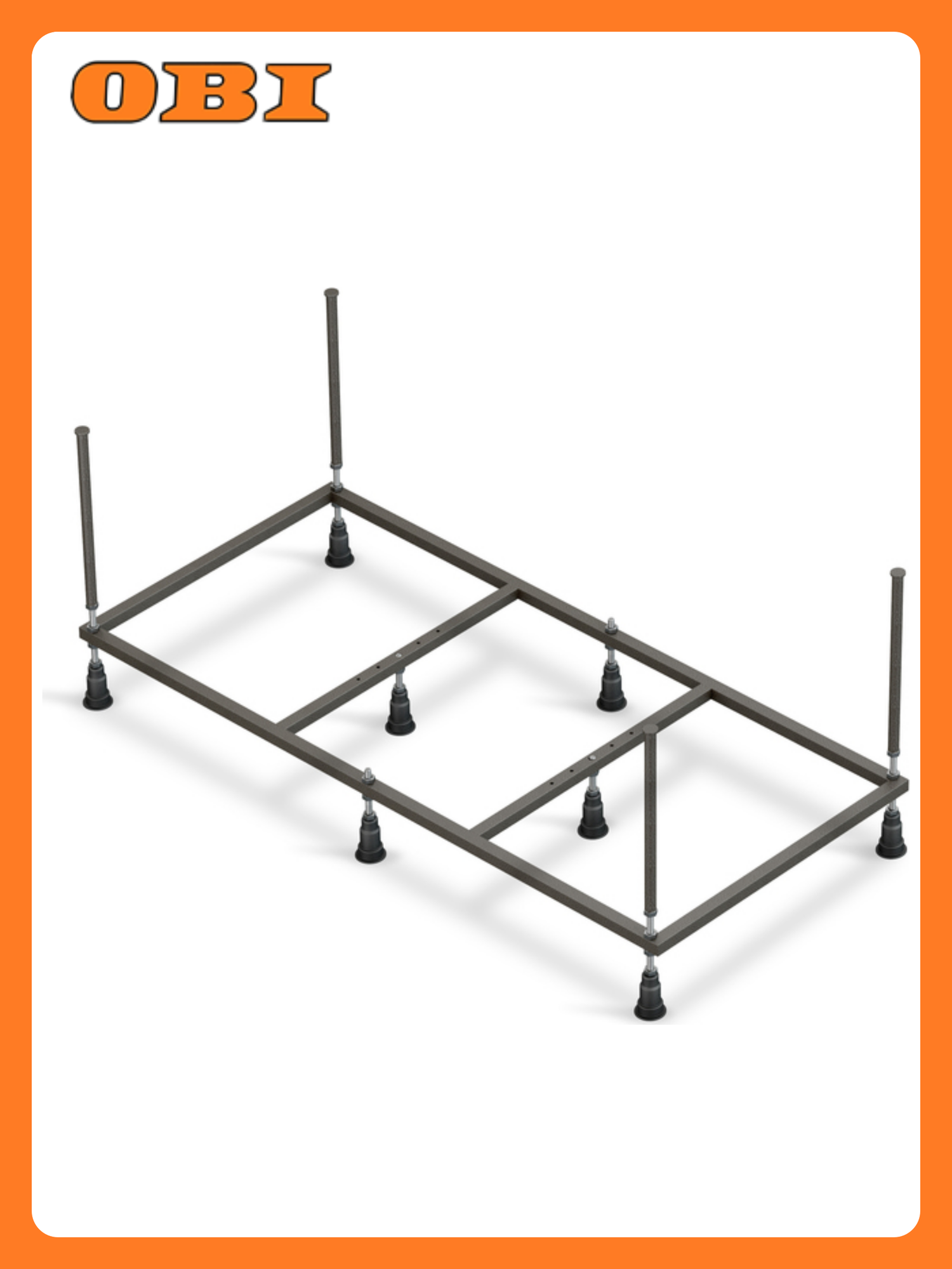 Рама для ванны Cersanit LORENA, сталь, усиленная, 4 стойки, шпильки