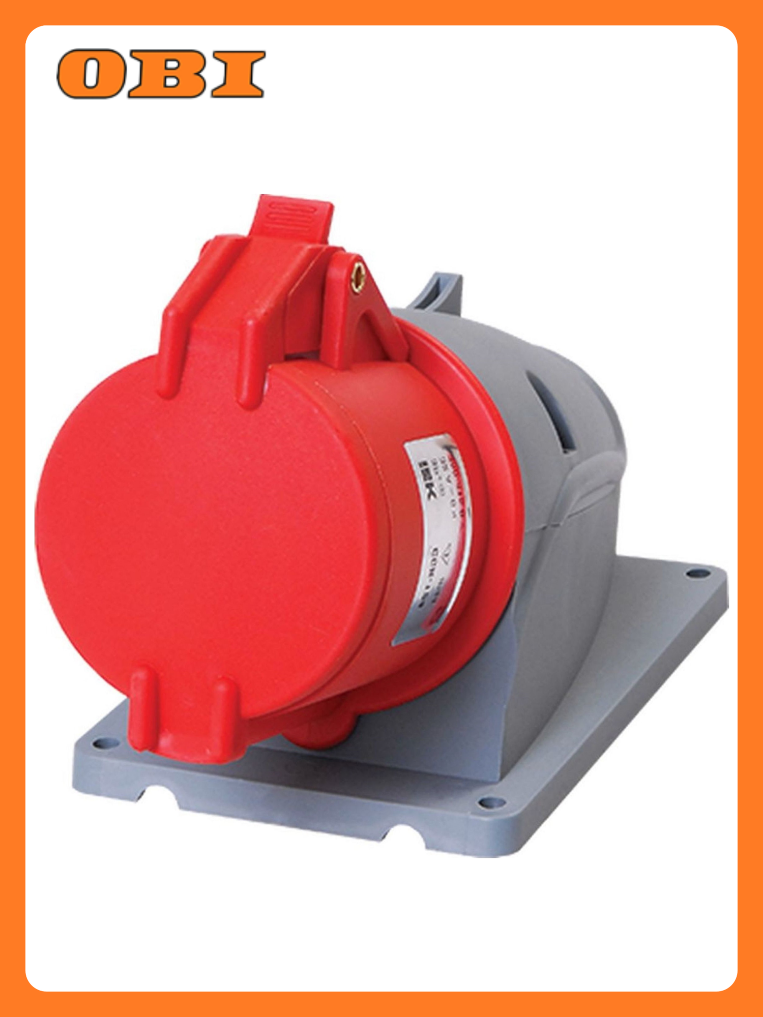 Розетка IEK MAGNUM PSN12-032-5, с откидной крышкой, IP44, пластик, красная