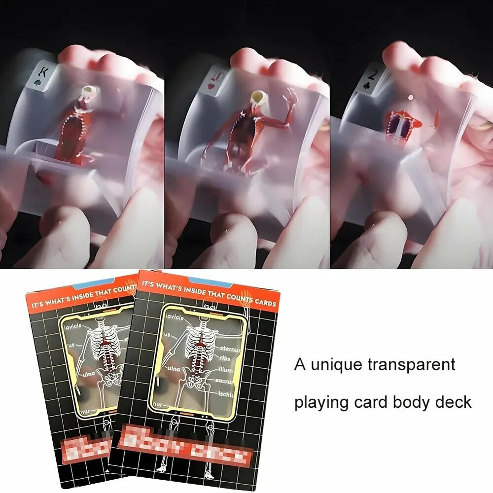 Забавная игра в карты с анатомией человека