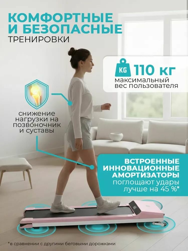 Беговая дорожка DFC UMAY розовая, TX512WP