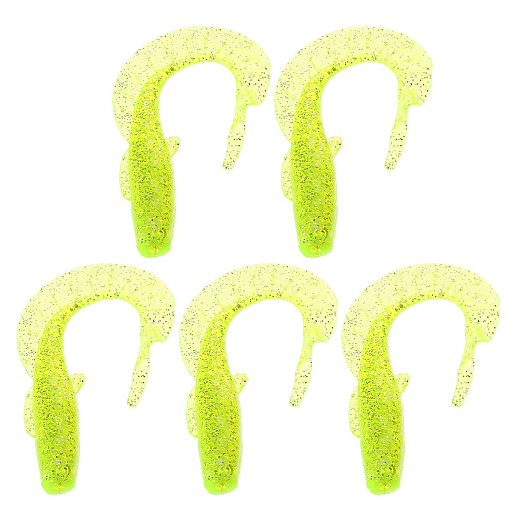 5 штуки ловушек для рыболовства мягких 8СМ 12Г вермишки базс кукурузы для морской И прямой воды цветы зеленый белый красный светлый зеленый пластик