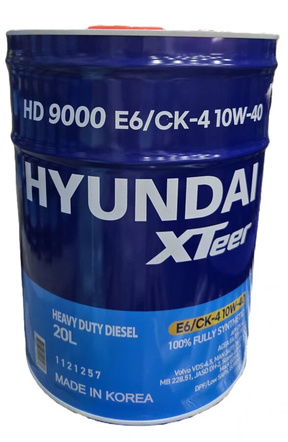 Hyundai XTeer HYUNDAI XTeer HD 9000 5W-30 E6/CK-4 (NEW), 20L
