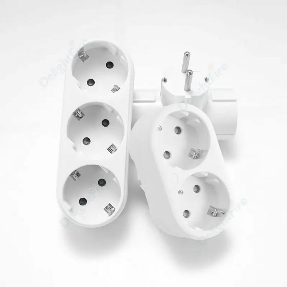 Адаптер для вилки европейского стандарта 1 на 2/3 дюйма, удлинительная розетка 220 В 16 А, тип F, Spian, Германия, Корея, вилка, стандарт ЕС, преобразователь напряжения, настенная розетка переменного тока.