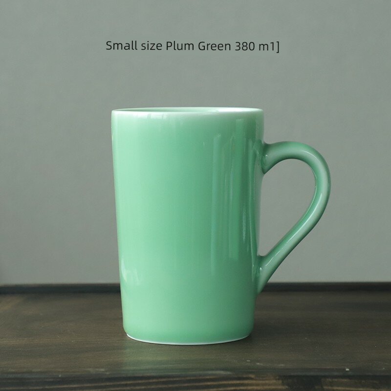 Керамическая чашка сливово-голубого цвета 380 мл малый размер без крышки летняя посуда для повседневного использования