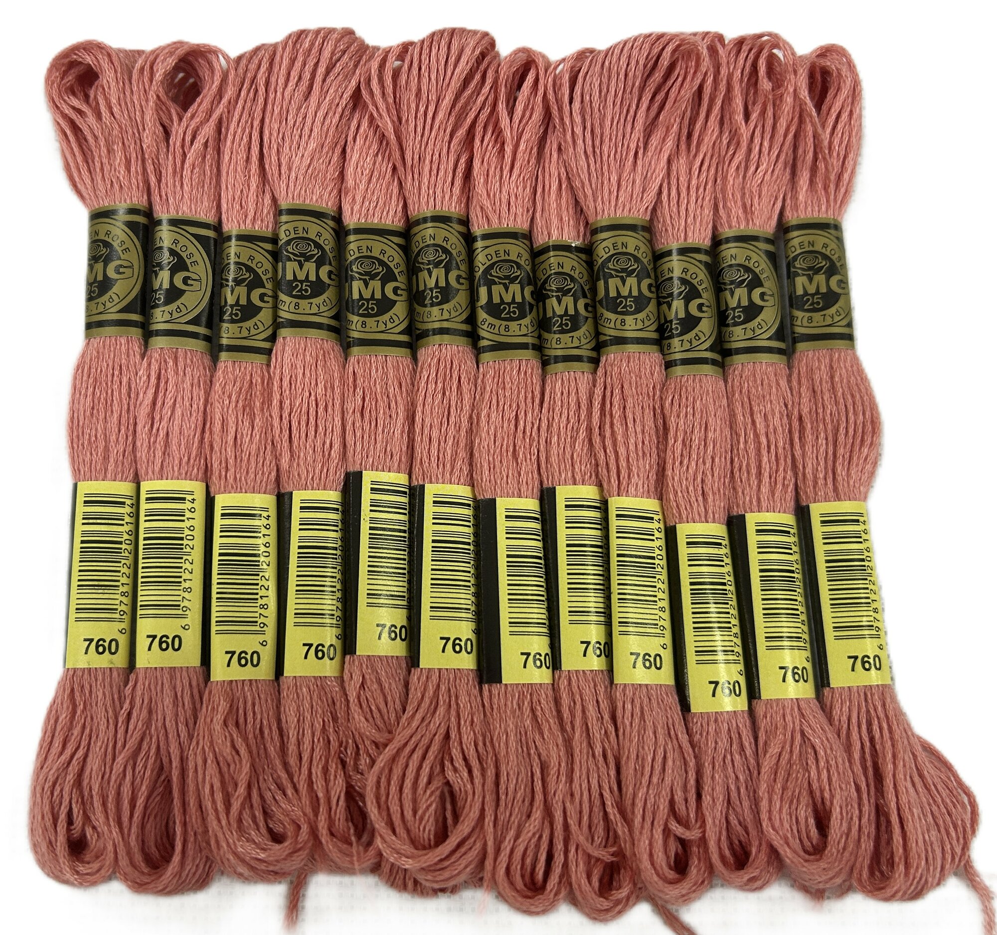 Нитки для вышивания JMC мулине (150-3866) 100% полиэфир 12 штук x 8 м