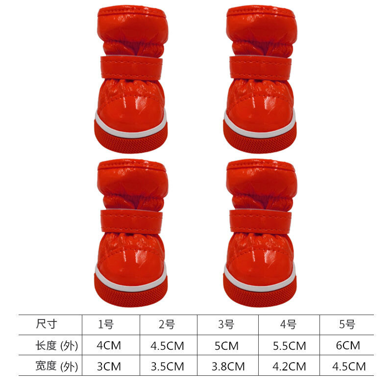 Горячие продажи обуви для собак для маленьких и средних собак, осенние и зимние утепленные хлопковые ботинки с флисовой подкладкой, водонепроницаемые и морозоустойчивые зимние ботинки для питомцев