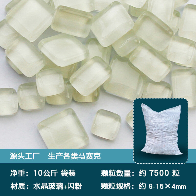 10kg пакет мозаики, многоцветные светло-розовые кристаллы, бесплатный камень, DIY гранулы, плитка, заводской материал, оптовая упаковка