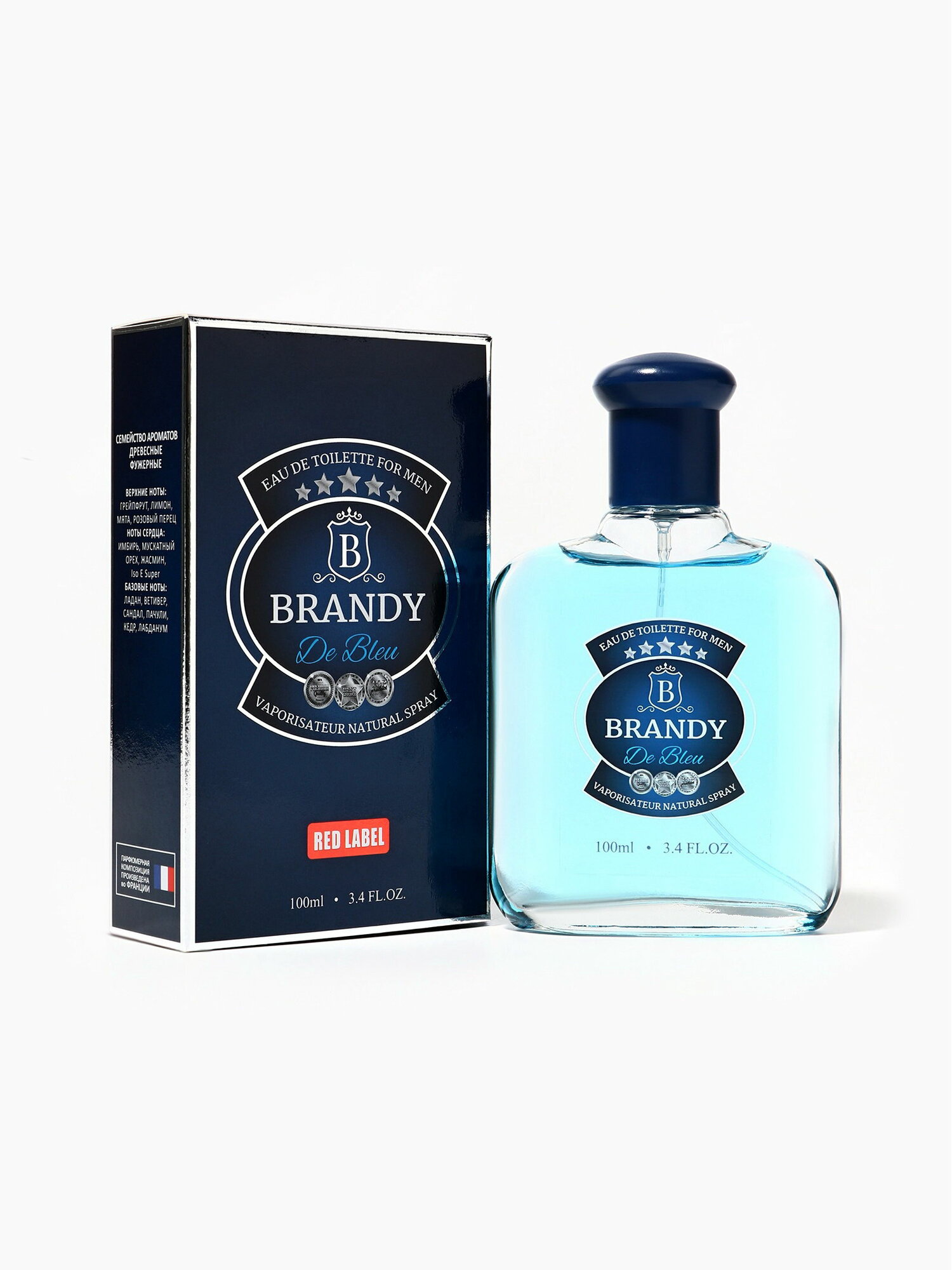 Туалетная вода мужская Brandy De Bleu, 100 мл, группа ароматов: древесные