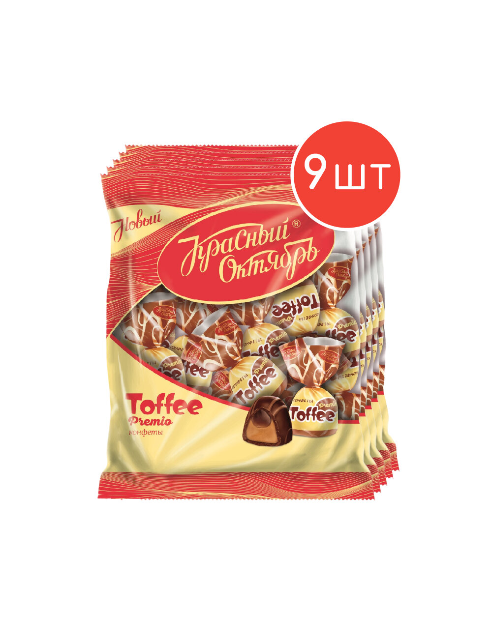 Конфеты Красный Октябрь Toffee Premio 250г 9шт