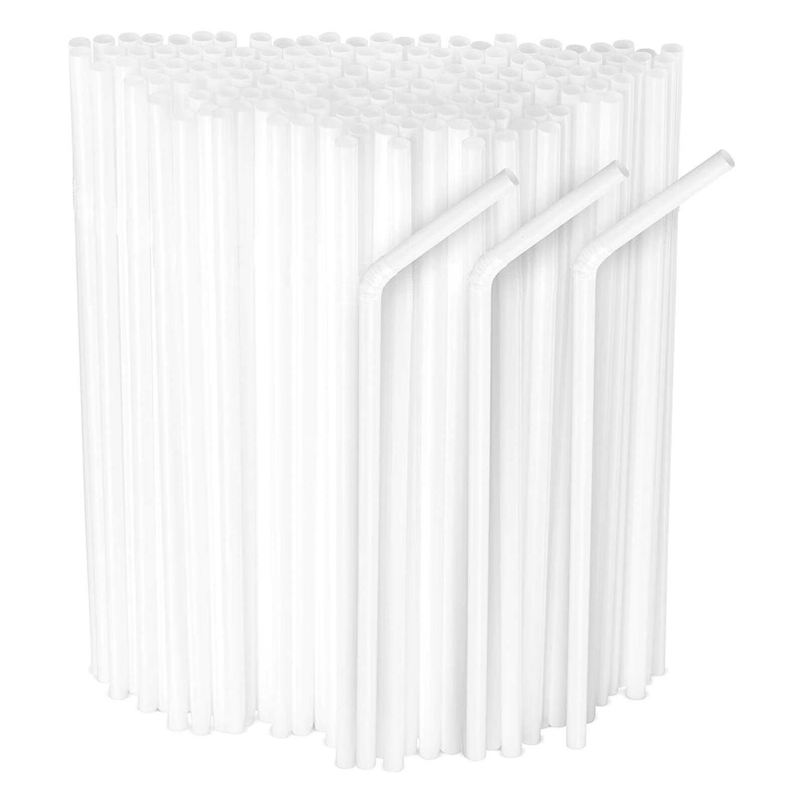 Одноразовые Трубочки: 200 Шт 210 Мм Изогнутые Для Густых Напитков - Пищевой Пластик Без Трубочки Для Коктейлей For Кафе Вечеринка Дом