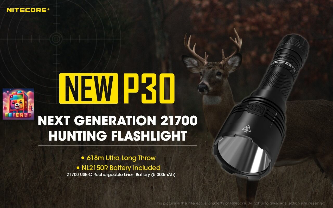 Фонарик new p30 1000 люменов с использованием светодиодного Cree XP-L Hi v3 LED