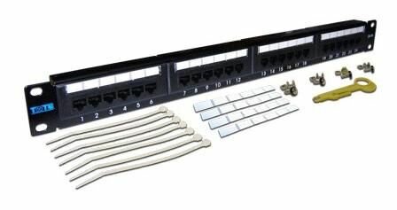 Патч-панель Lanmaster 19", 1U, порты 24хRJ45, категория 6, UTP (TWT-PP24UTP/6)