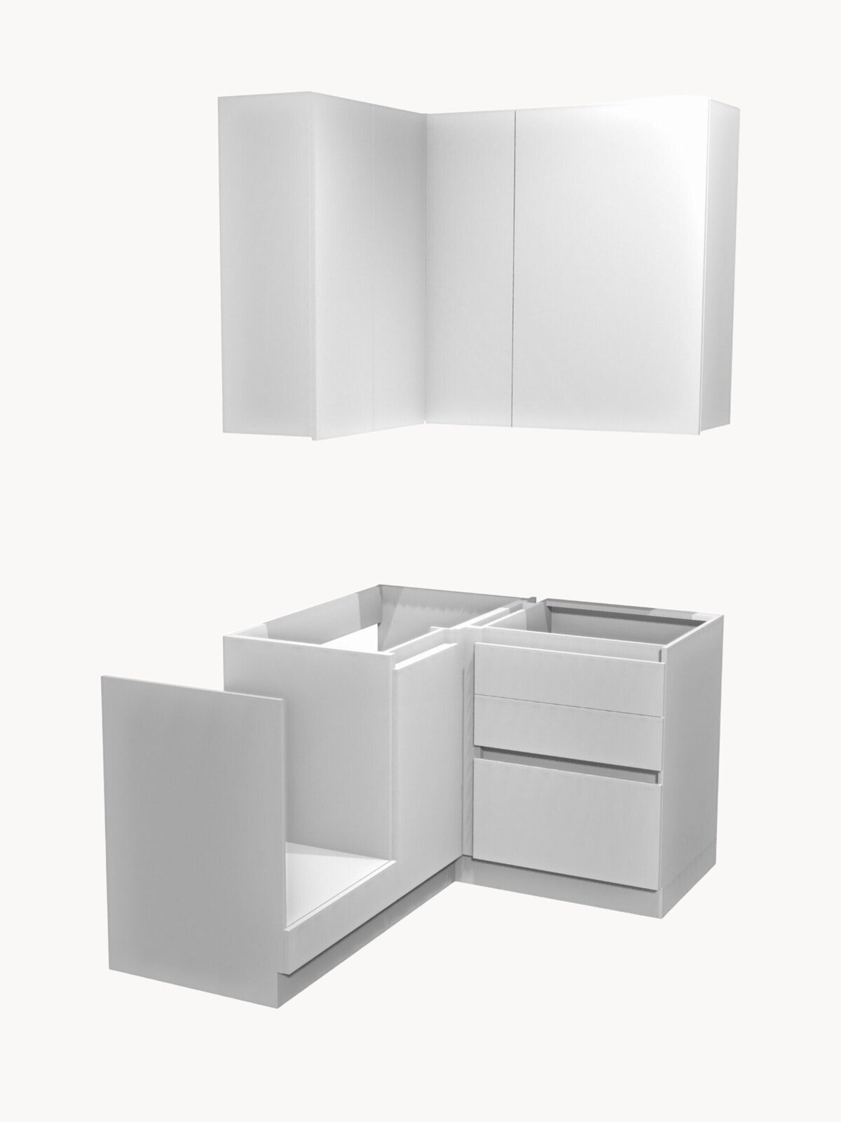 Гарнитур кухонный Natural Home Clean "Бостон", угловой, 160 см x 120 см x 51,2 см, цвет Белый