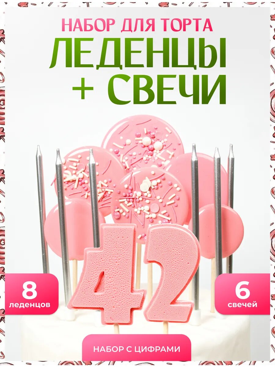 Леденцы на торт. Цифра 42
