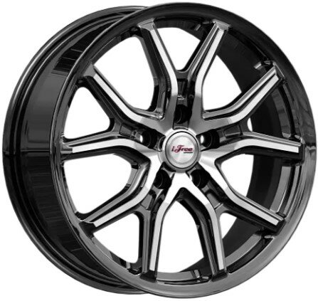 Диски легковые литые 6.5*17 5*112 et33 h57.1 iFree Страйк Блэк Джек (1шт 5*110)(цвет)