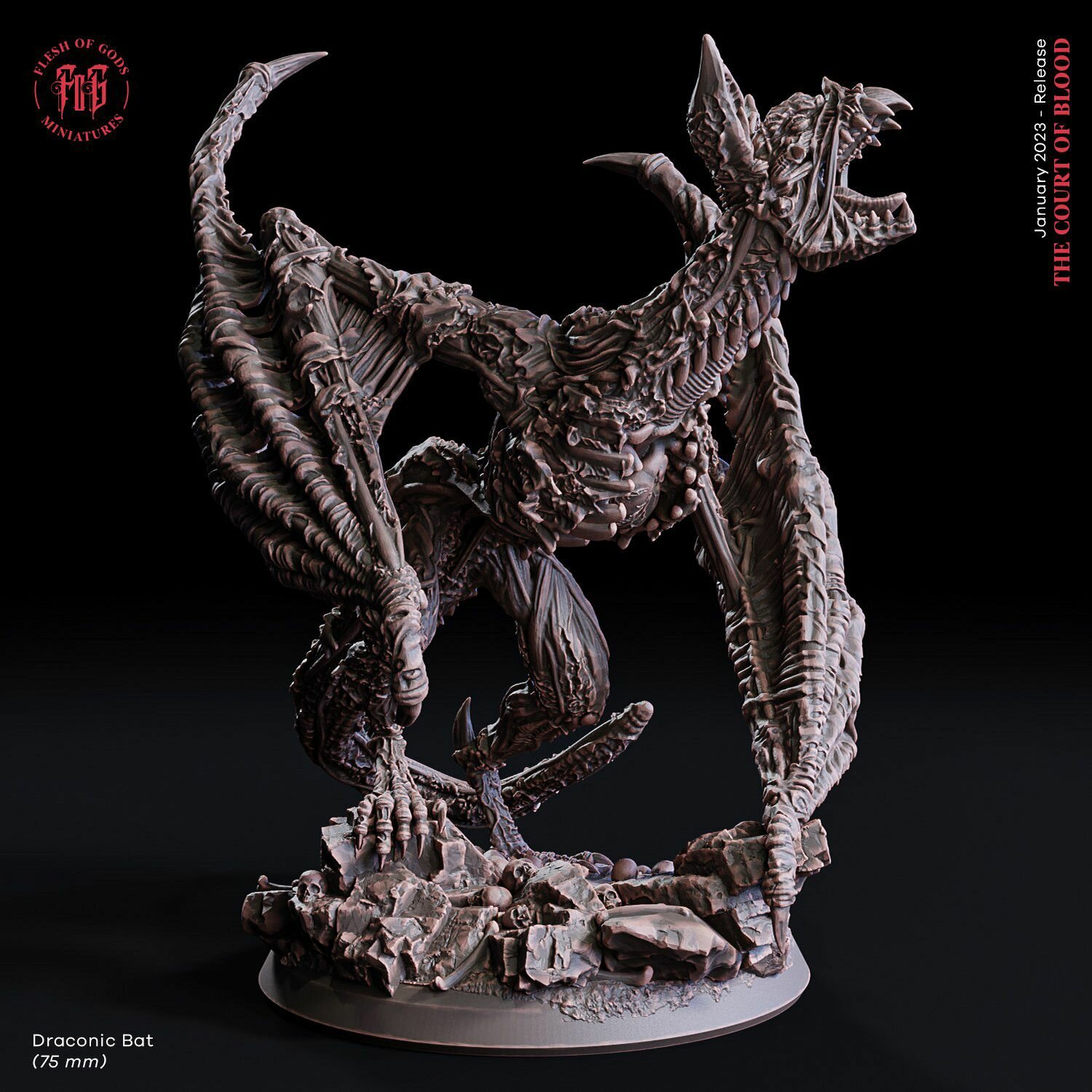 Миниатюра D&D "Драконья летучая мышь" 32 мм (DnD, Dungeons & Dragons, ДнД, Подземелья и Драконы, Pathfinder)