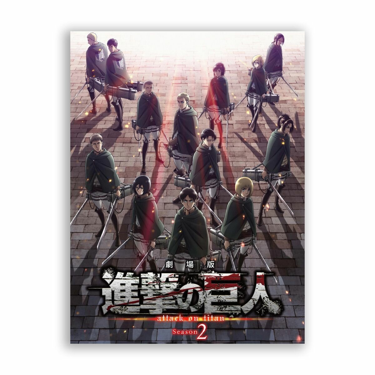 Постер, плакат на бумаге / Атака Титанов / Размер 30 x 40 см