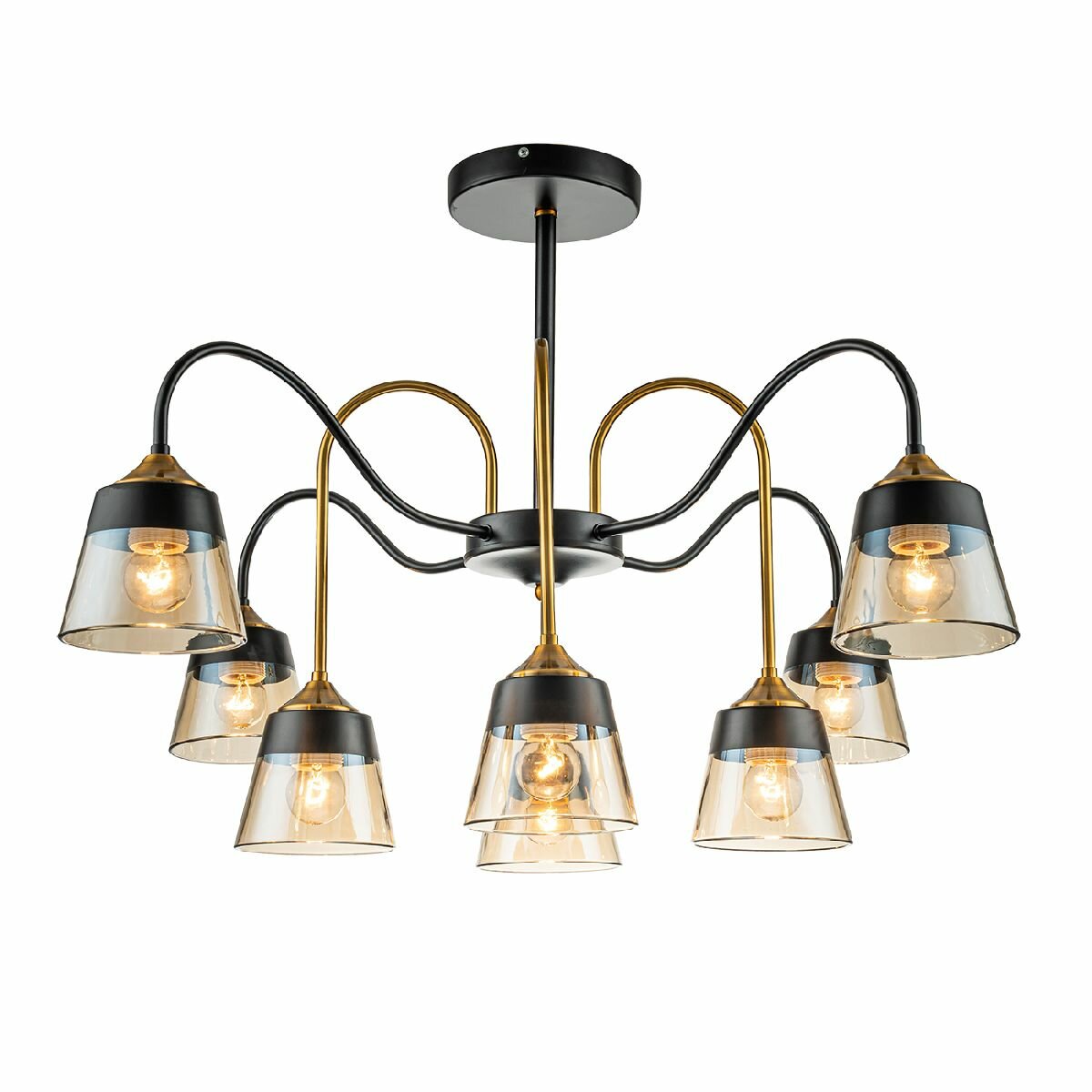 Люстра на штанге Escada Cobra 1147/8P универсальная золотистая