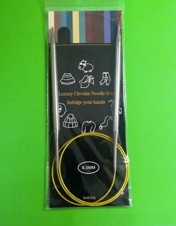 Спицы круговые KNITTING 100 см, 6,00 мм