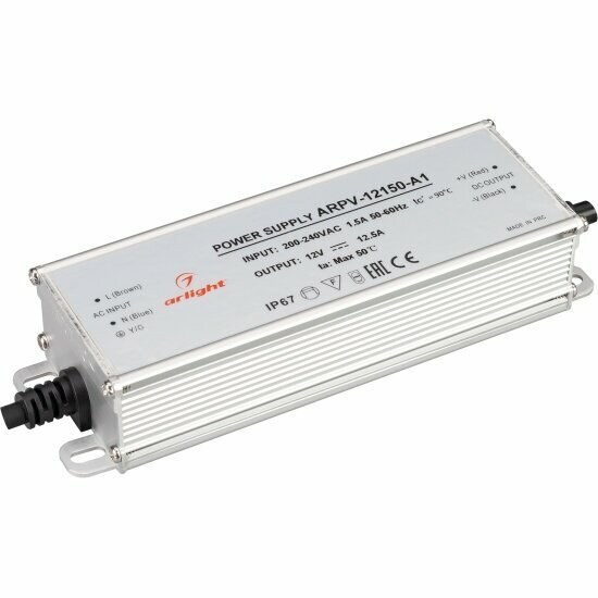 Блок питания Arlight ARPV-12150-A1 12V 150W IP67 12,5A 034206