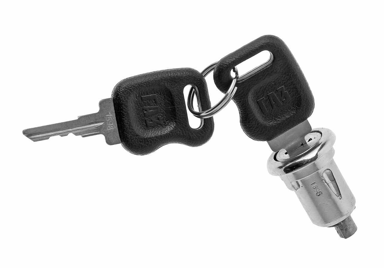 Личинка ГАЗ-31105 замка двери с ключом в сборе, 3110-6105080-10, ГАЗ