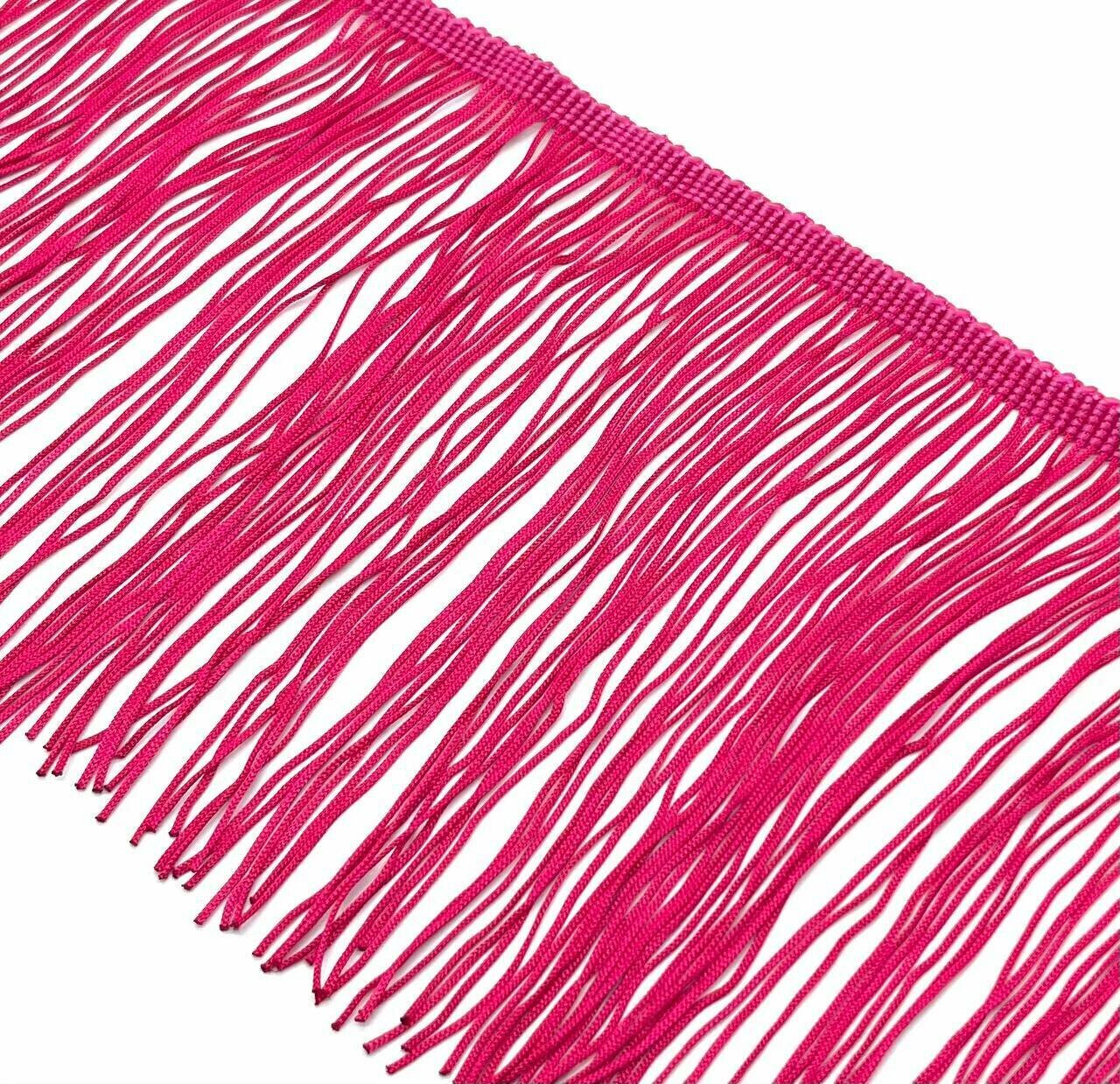 Бахрома для танцевальных костюмов шир.15см цв. фуксия (10 метров)