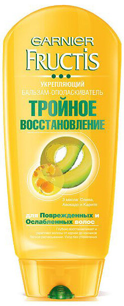 Garnier Бальзам для волос Fructis тройное восстановление, 200мл/