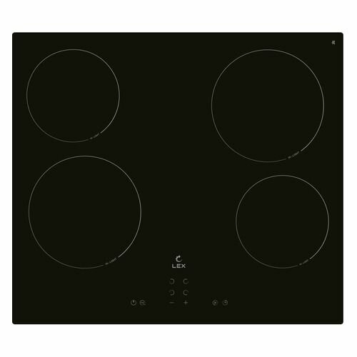 Электрическая варочная панель LEX EVH 640A BL, Hi-Light, независимая, черный