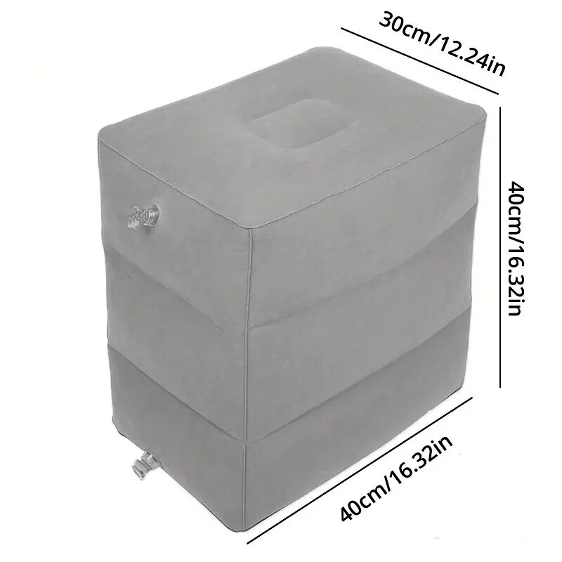 Серый надувной подставка для ног 40x30x40 см