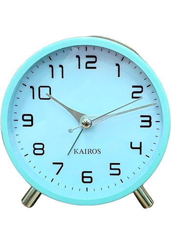 Часы настольные Kairos 9014G, кварцевые, бесшумные, будильник, серые