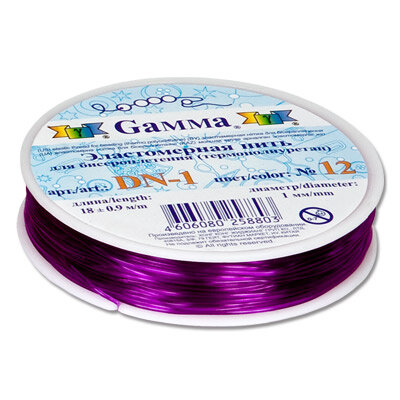 Zlatka' / 'Gamma' Эластомерная нить (термополиуретан) DN-1-CI76 d 1 мм 18 м для изделий цвет №14 белый