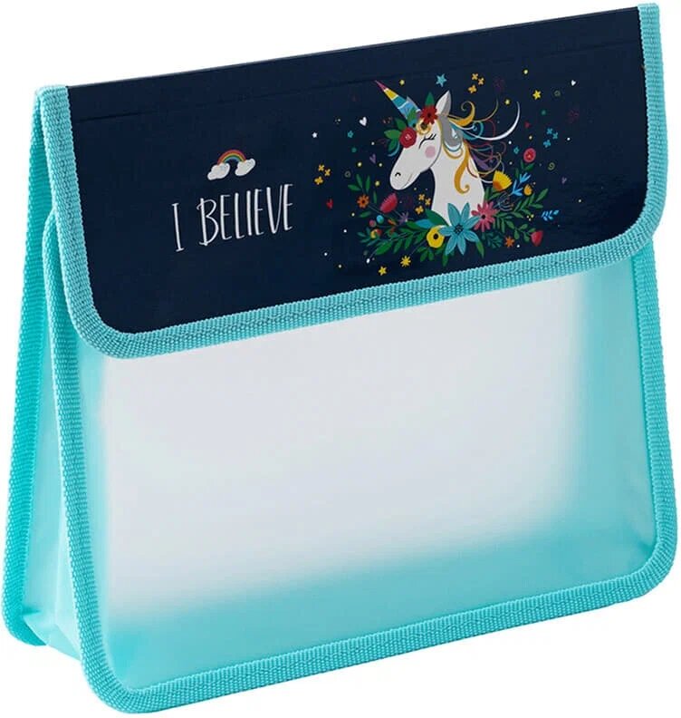 Папка для тетрадей 2 отделения, А5, ArtSpace "Unicorn", 230*215*40мм, пластик, на липучке