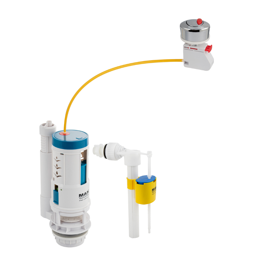 Комплект для бачка унитаза, ко всем моделям, универсальный, впускной боковой, выпускной клапан