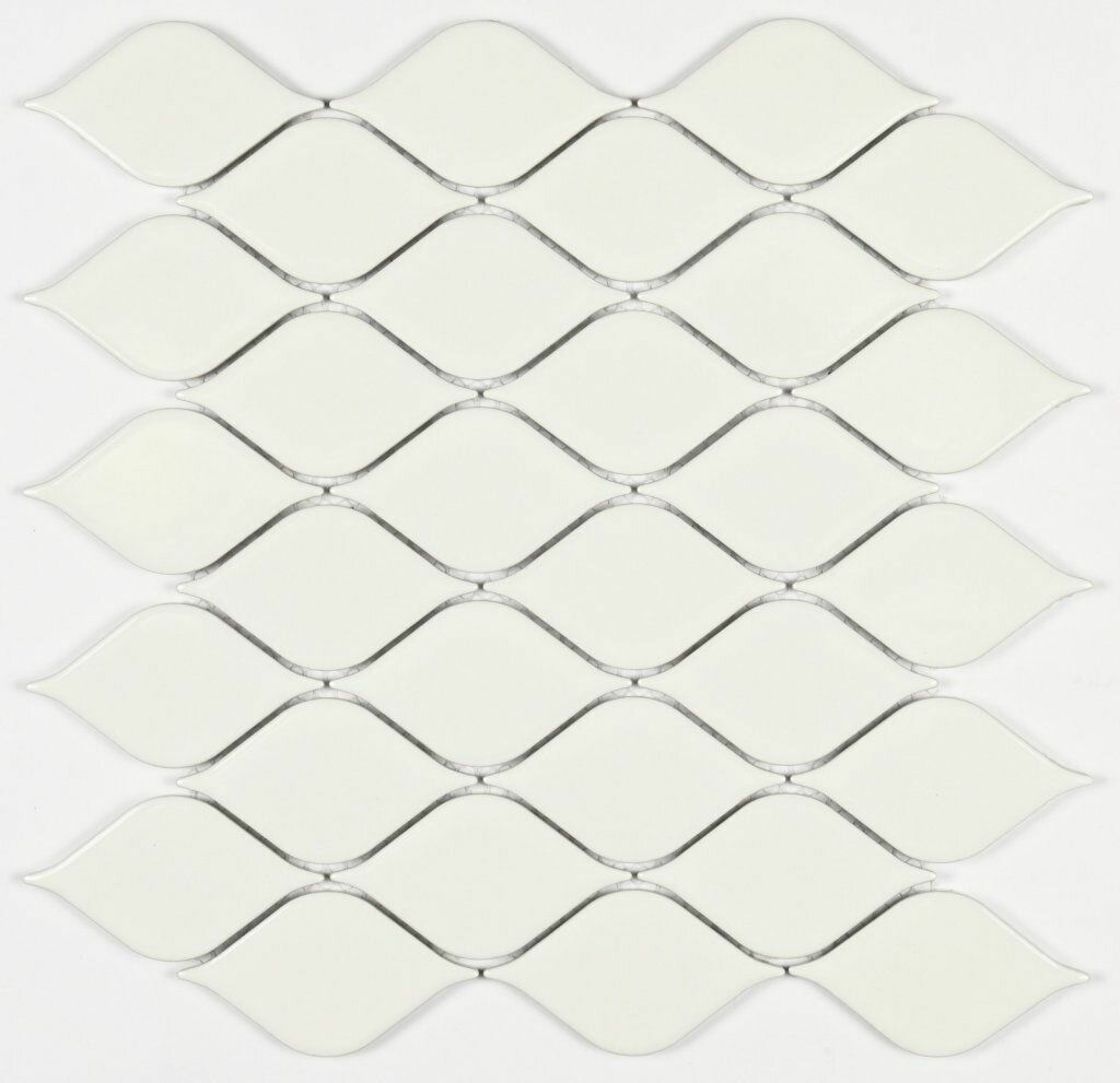 Мозаика из керамогранита Melany White glossy (48х86) 280х264х6 мм (шт)