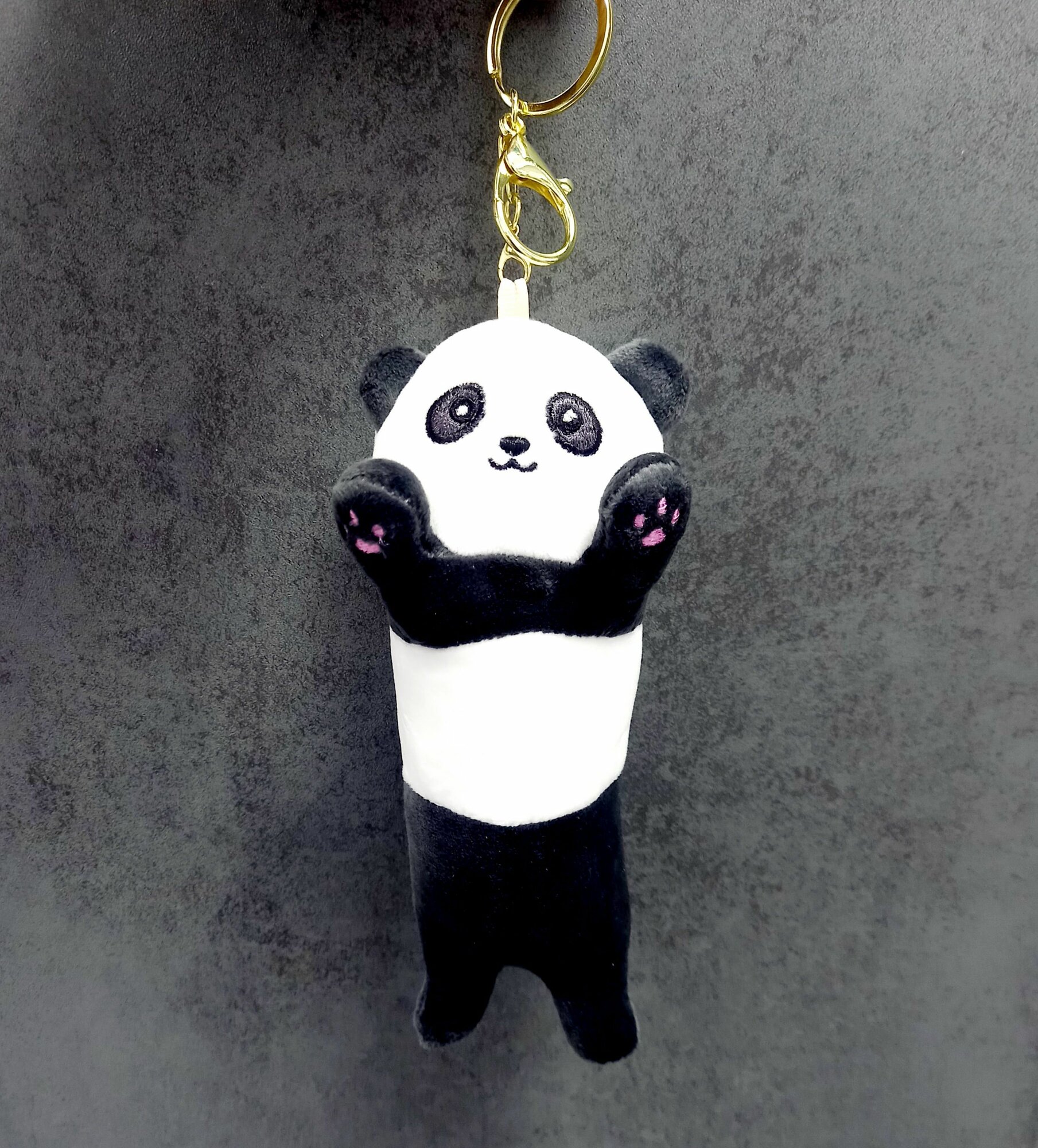 Брелок Кот-батон Панда игрушка мягкая на рюкзак