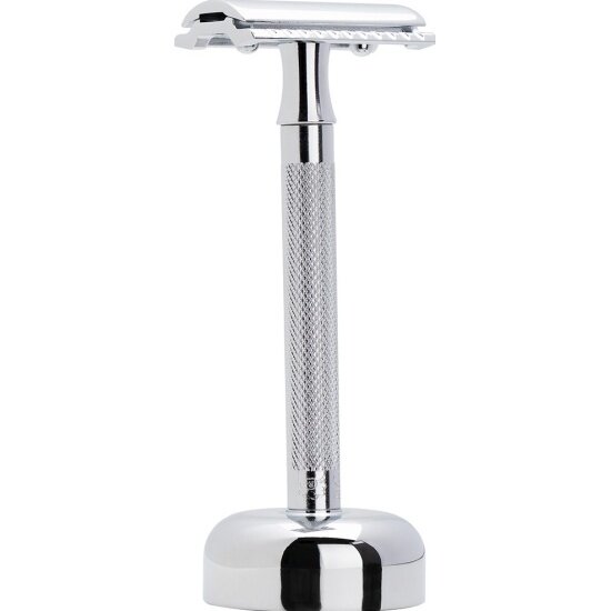 Набор для бритья Merkur 3 предмета: станок Т- образный, подставка, лезвия 10 шт