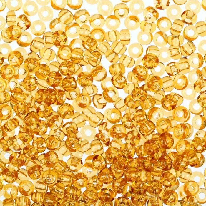 Бисер Gamma 2, Чехия B092 (10050) рыжий прозрачный 10/0 5 гр,1 шт.