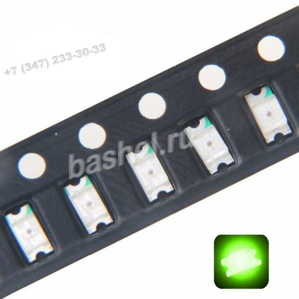 LED chip 1206YGC-570nm-200mcd 3.5V Green, Светодиод