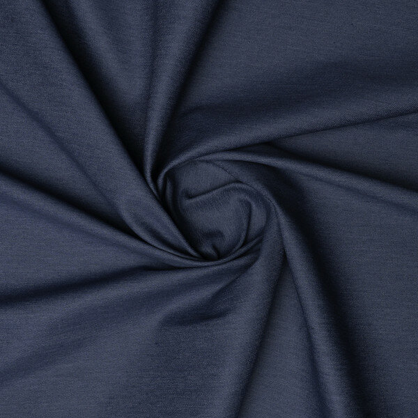 Ткань Ткани-100 "Деним", 70% хлопок, 28% полиэстер, 2% эластан, голубая, 1м x 1.4м