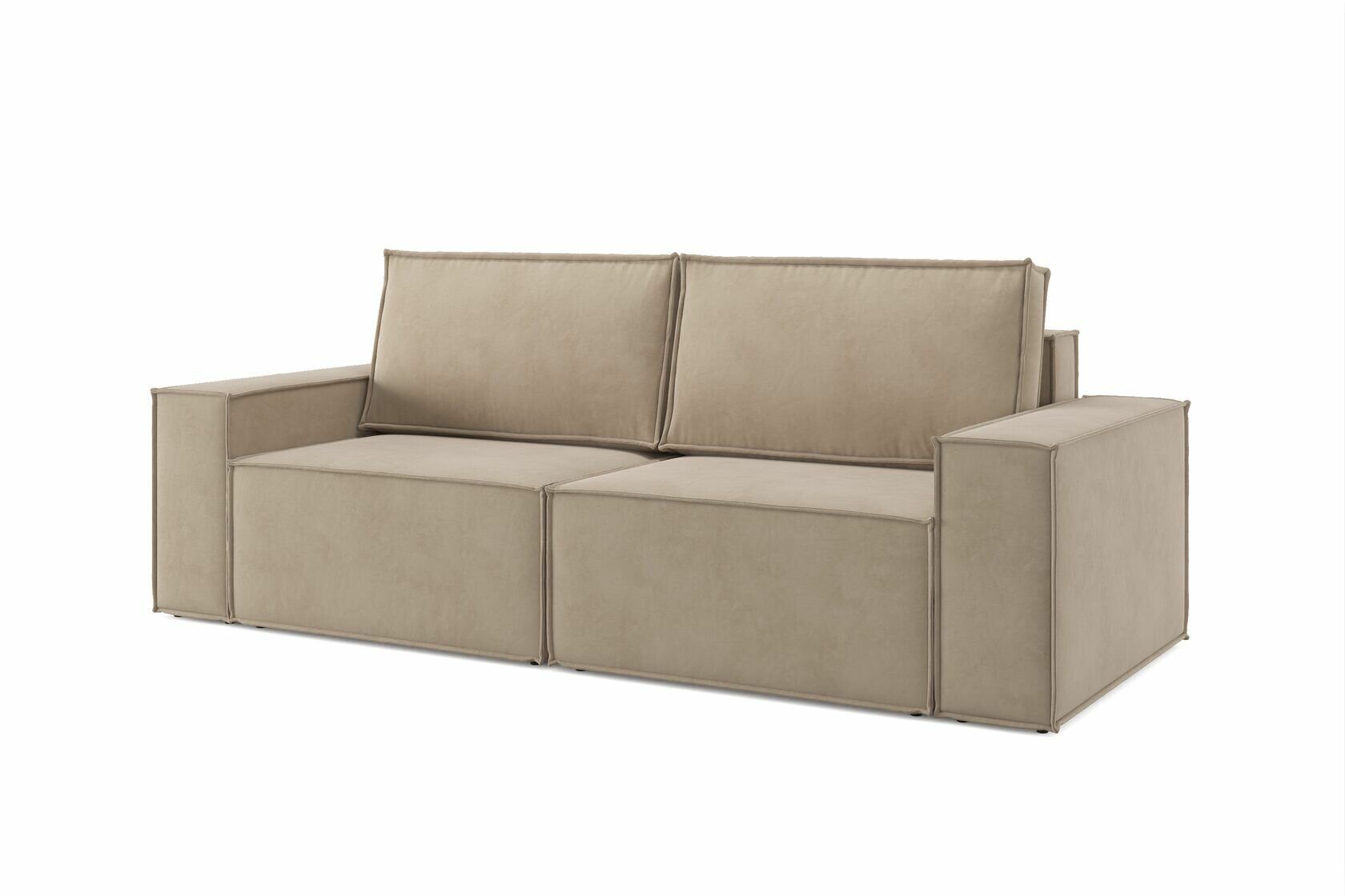 Прямой диван кровать Плумард, независимый пружинный блок, механизм раскладывания пантограф