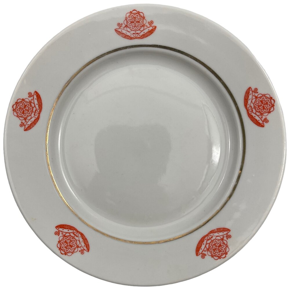 Тарелка "Мантра" 20 см, десертная, фарфор, 1963-1973 гг, ЮжноУральский ФЗ, СССР